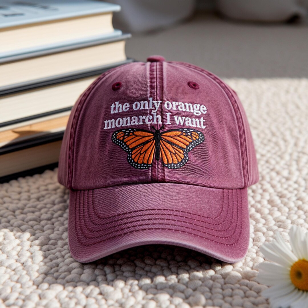 Embroidered Monarch Butterfly Hat, Anti Authoritarianism Resist Cap - Etsy