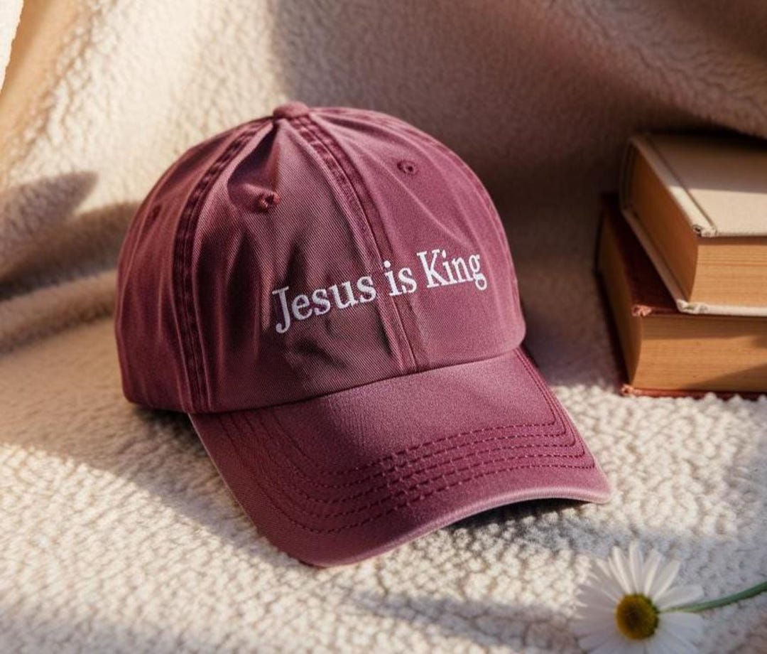 Embroidered Yeshua Hat, Jesus is King, Christian Faith Cap - Etsy