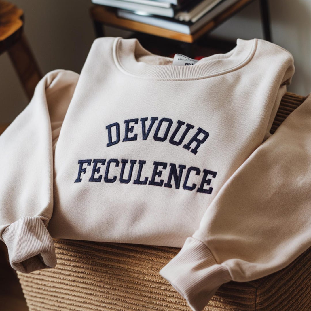 Embroidered Devour Feculence Sweatshirt, Hoodie, Shirt - Etsy