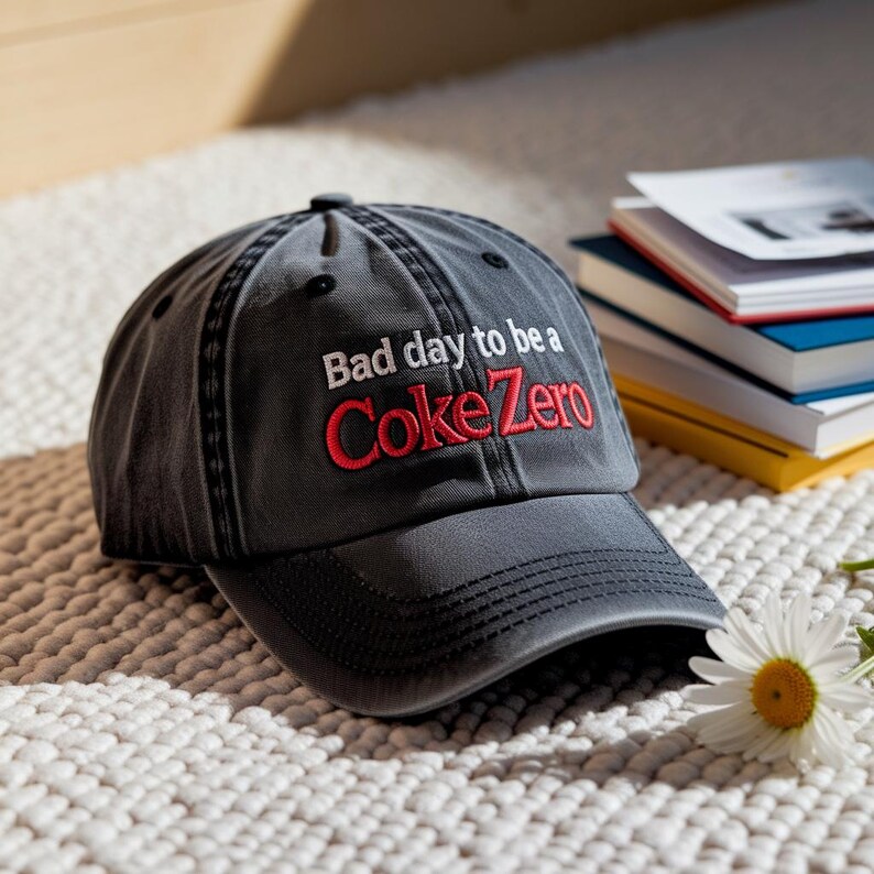 Embroidered Coke Zero Hat, Funny Trendy Cap - Etsy