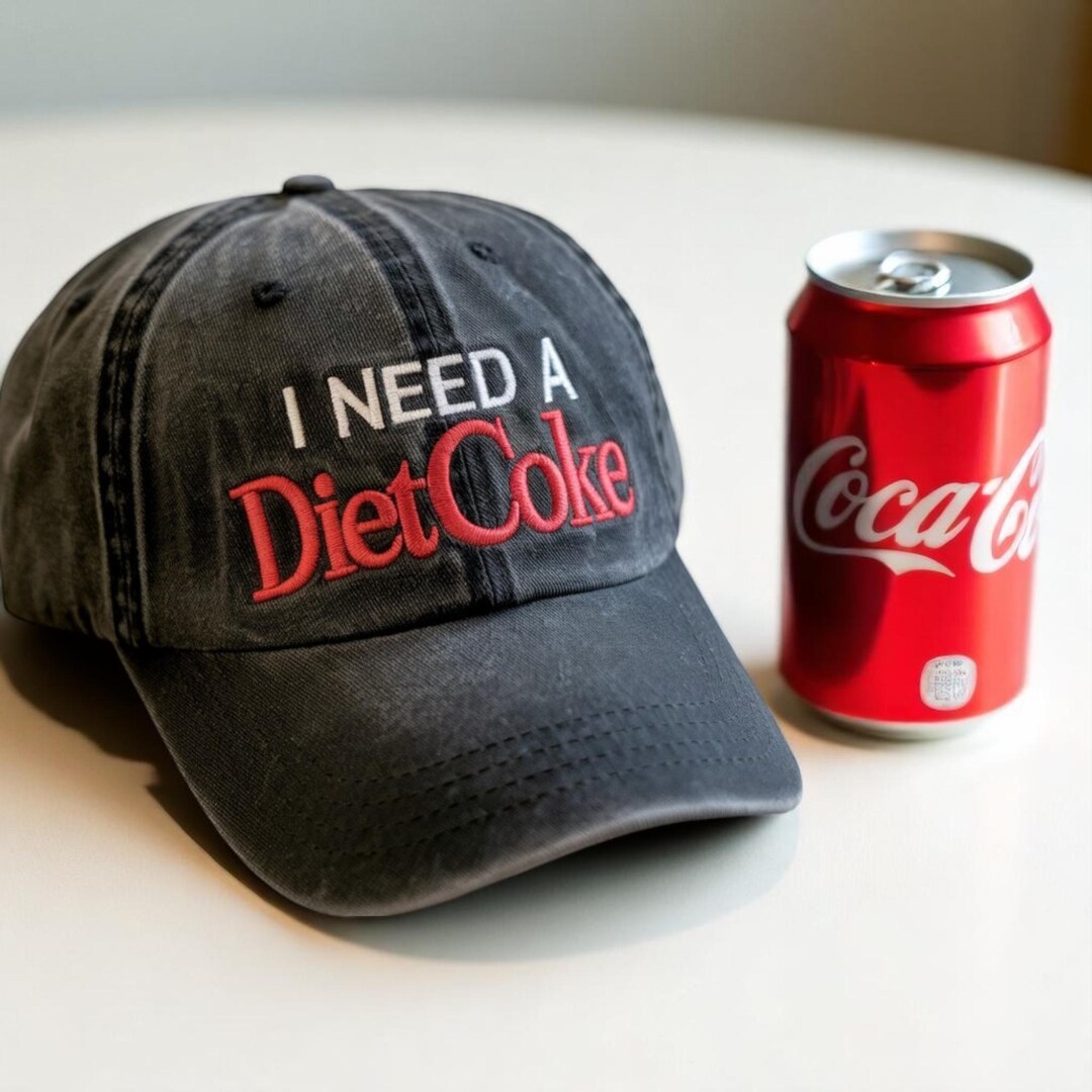 Embroidered "i NEED A DIET Coke" Cotton Hat, Trendy Soda Lover Cap - Etsy
