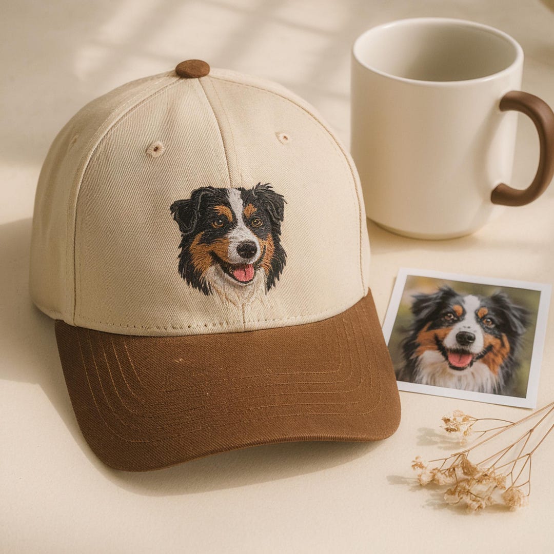 Custom Embroidered Pet Photo Hat, Personalized Dog/cat Cap - Etsy