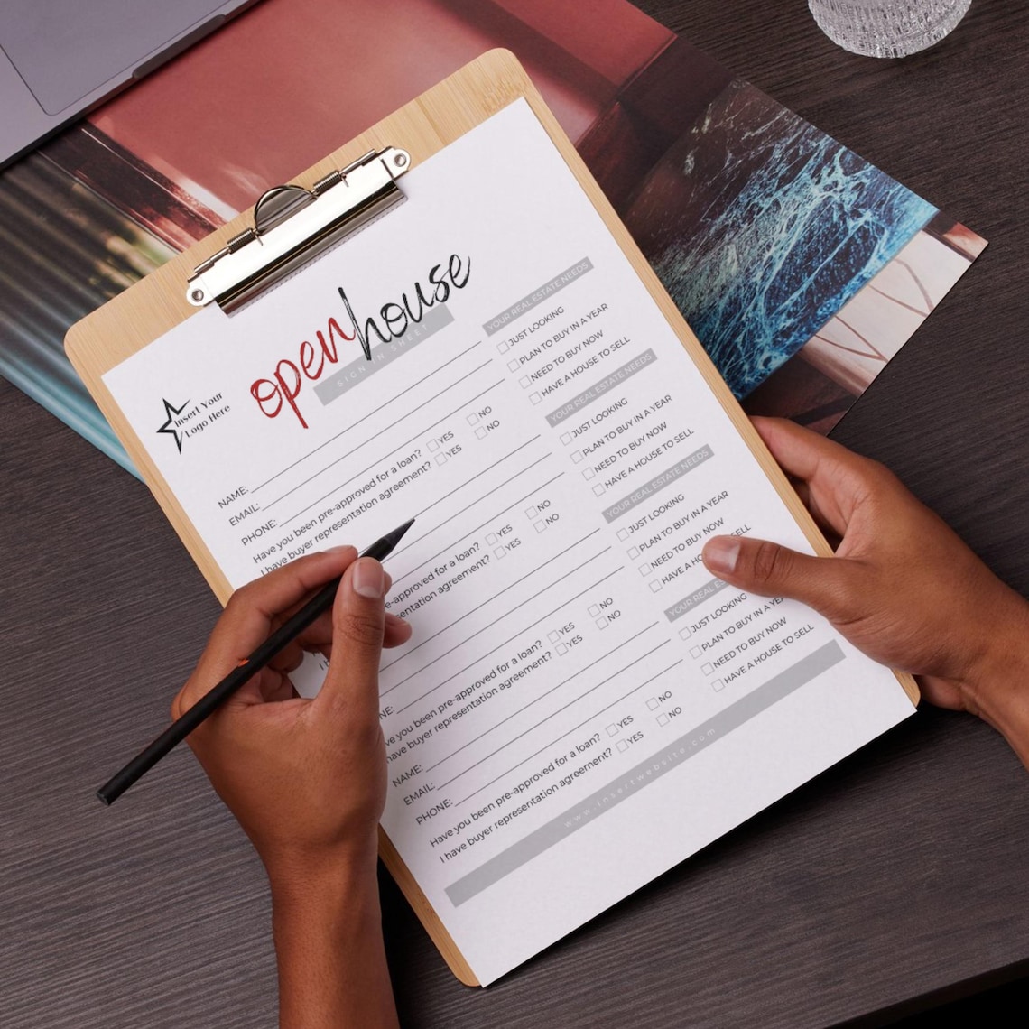 Open House Form | Open House Sign in Sheet Editable Template | Real ...