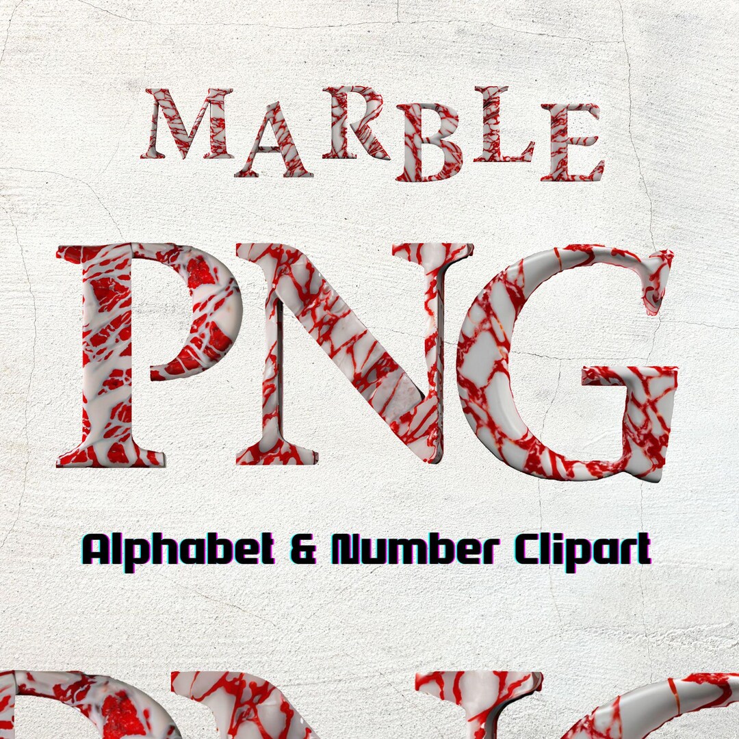 Marble Red Alphabet PNG | Red Vein Letters and Numbers Clipart ...