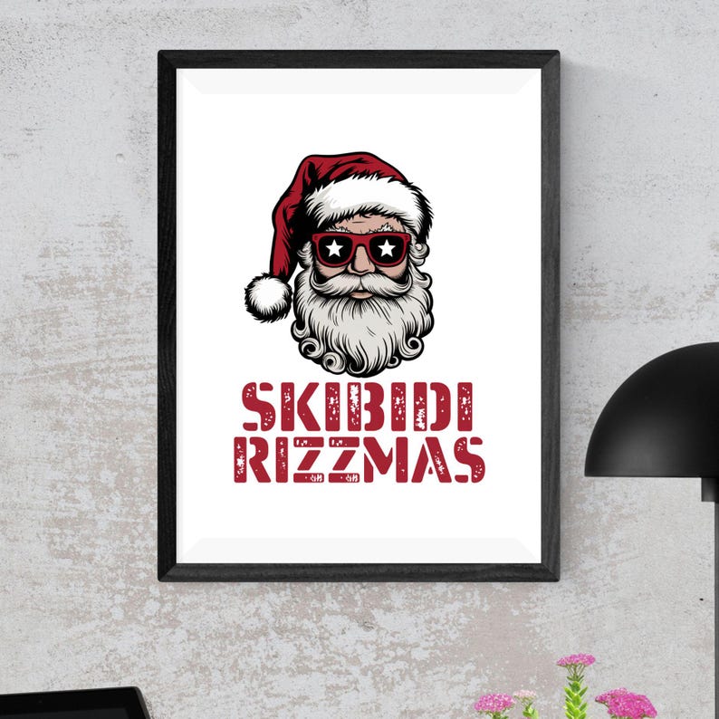 Skibidi Rizzmas Png, Merry Rizzmas Santa Bruh Christmas Png, Rizz the ...