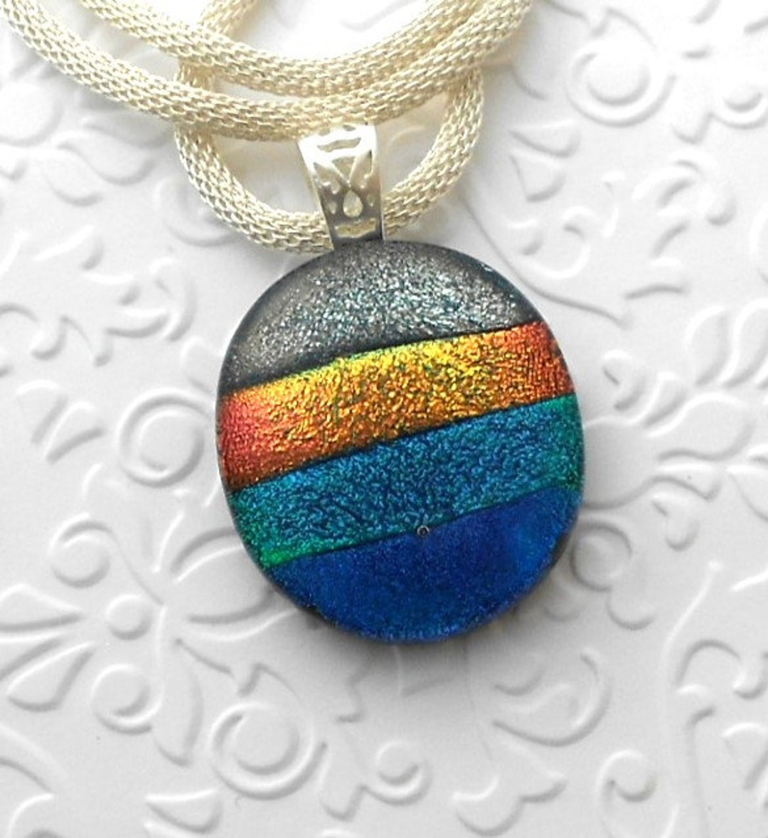Easter Egg - Glass Easter Egg - Easter Egg Pendant - Dichroic Fused ...