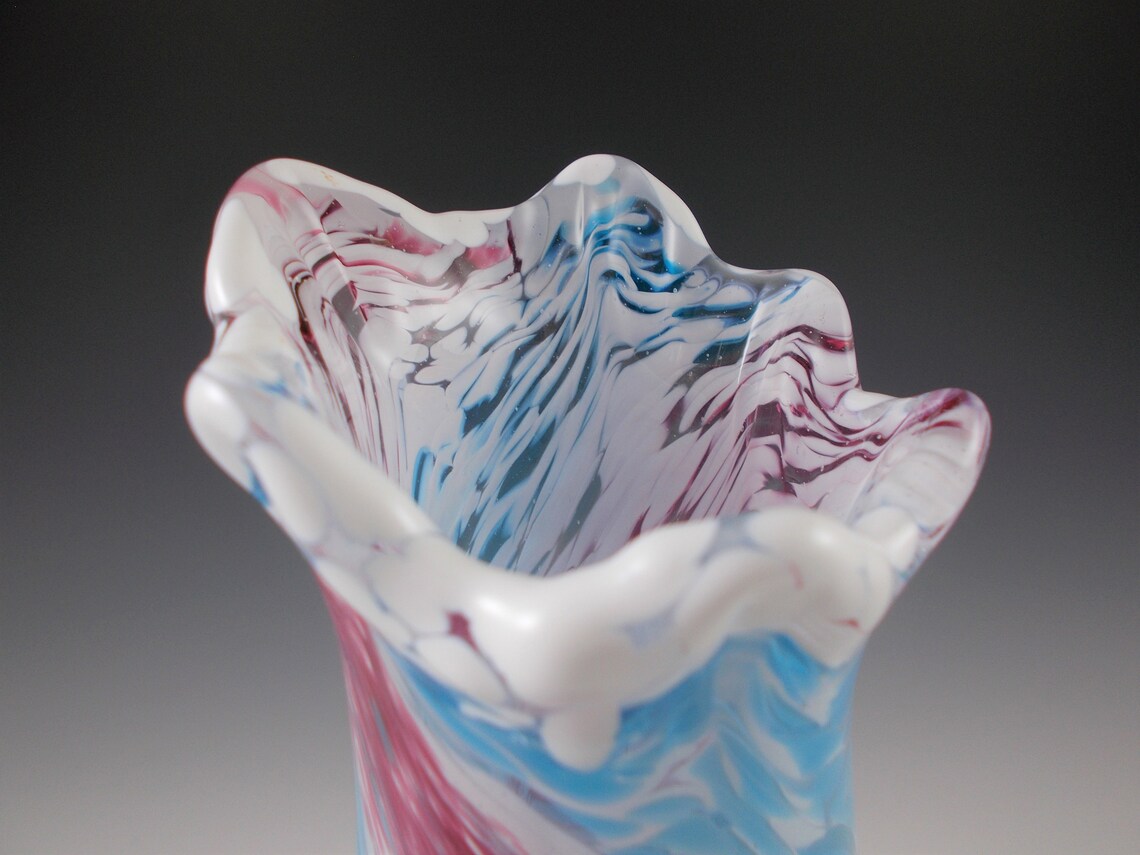 Glass Vase Glassblowing Glass Blown Hand Blown Vase | Etsy