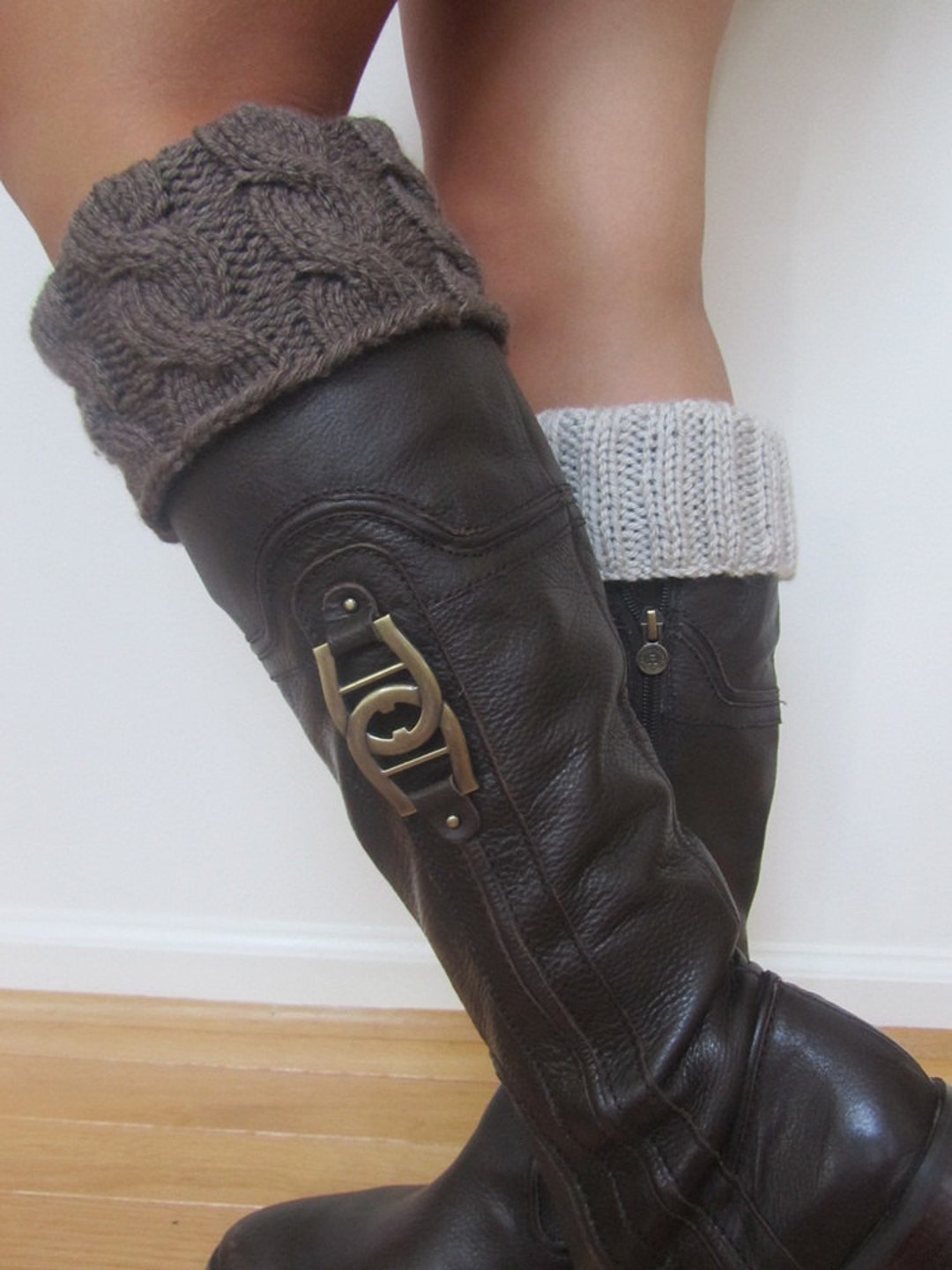 2 IN 1 - Hand Knitted Boot Toppers - Etsy