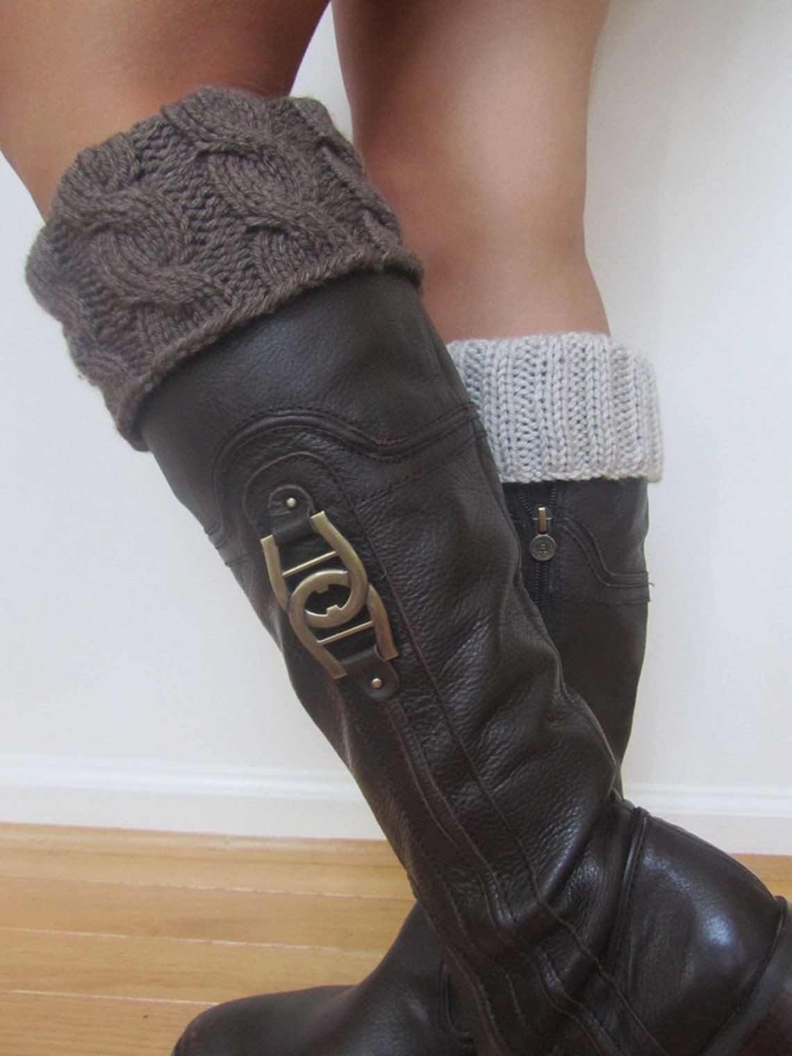 2 IN 1 - Hand Knitted Boot Toppers - Etsy