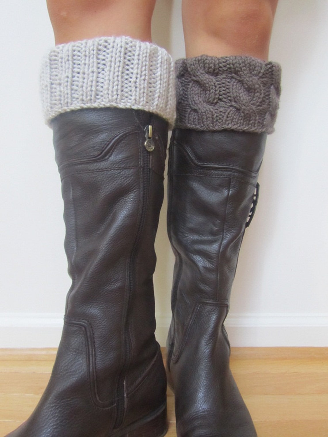 2 IN 1 - Hand Knitted Boot Toppers - Etsy