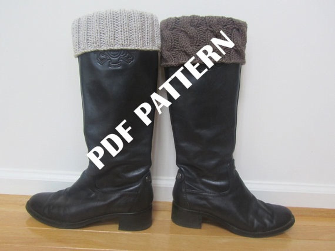 PATTERN - 2 in 1 Boot Toppers - Knitted - DIY - Etsy