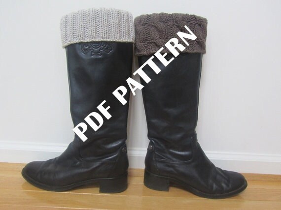 PATTERN 2 in 1 Boot Toppers Knitted DIY - Etsy
