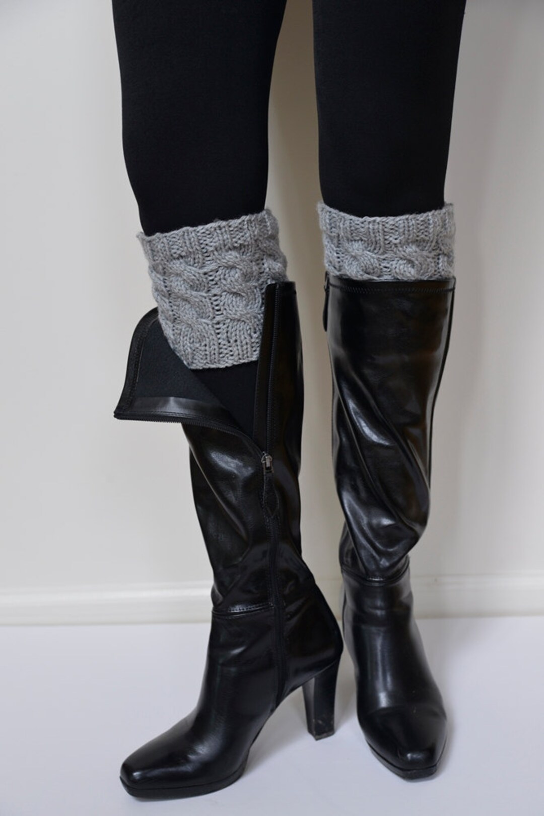 Hand Knitted Boot Cuffs - Cable Knit - 28 Colors Available - Etsy