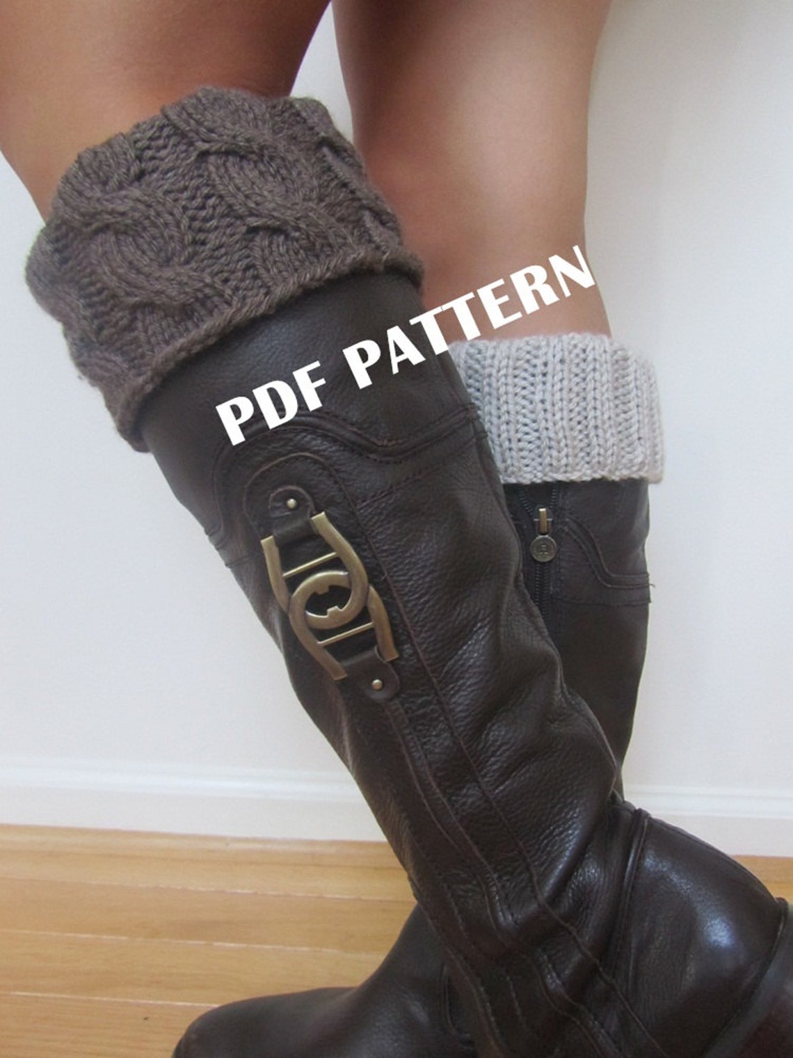 PATTERN 2 in 1 Boot Toppers Knitted DIY - Etsy