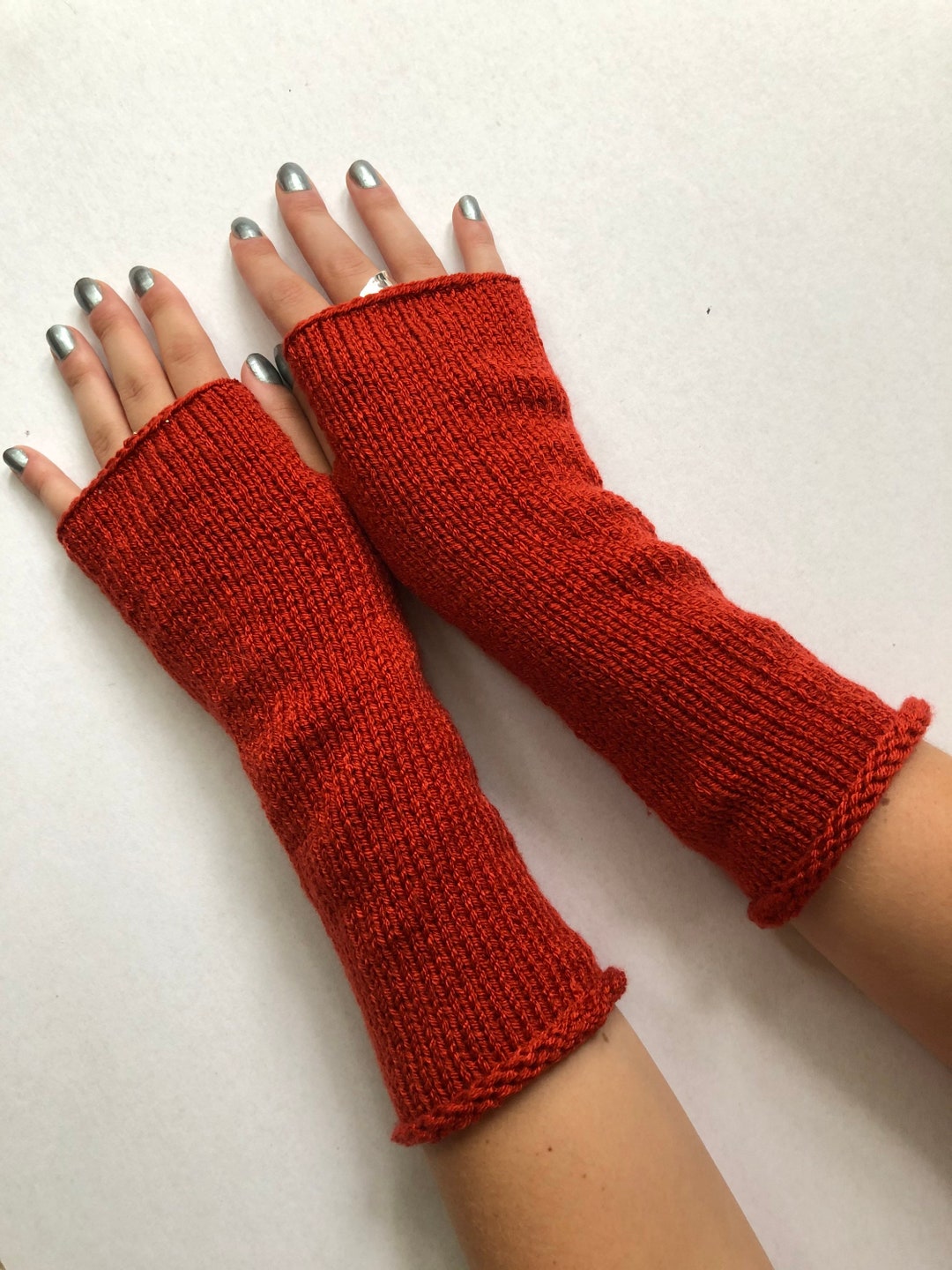 NEW - Autumn Pop of Color - Knit Arm Warmers - Fingerless Fashion ...