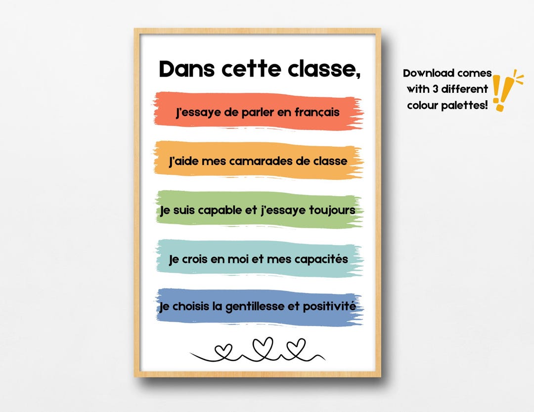 French Classroom Posters | Student Statements | Growth Mindset ...