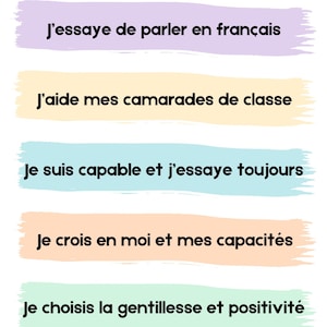 French Classroom Posters | Student Statements | Growth Mindset ...