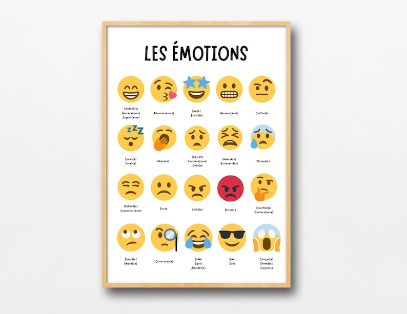 Emotions Poster | Les émotions | Classroom Poster | Wellbeing | French ...