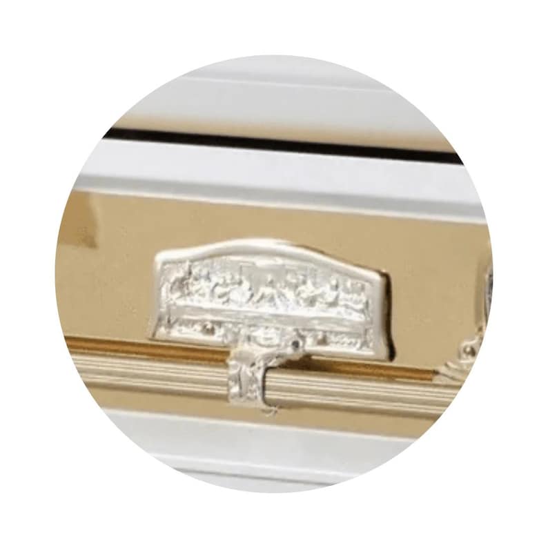 Angel Reflections | White and Gold Steel Religious Casket - Etsy