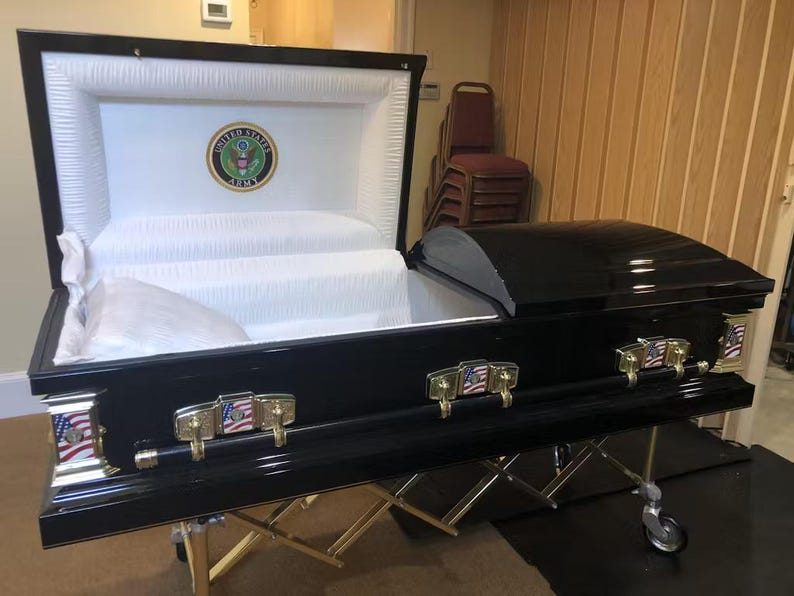 Veteran Premier | Steel Casket - Etsy
