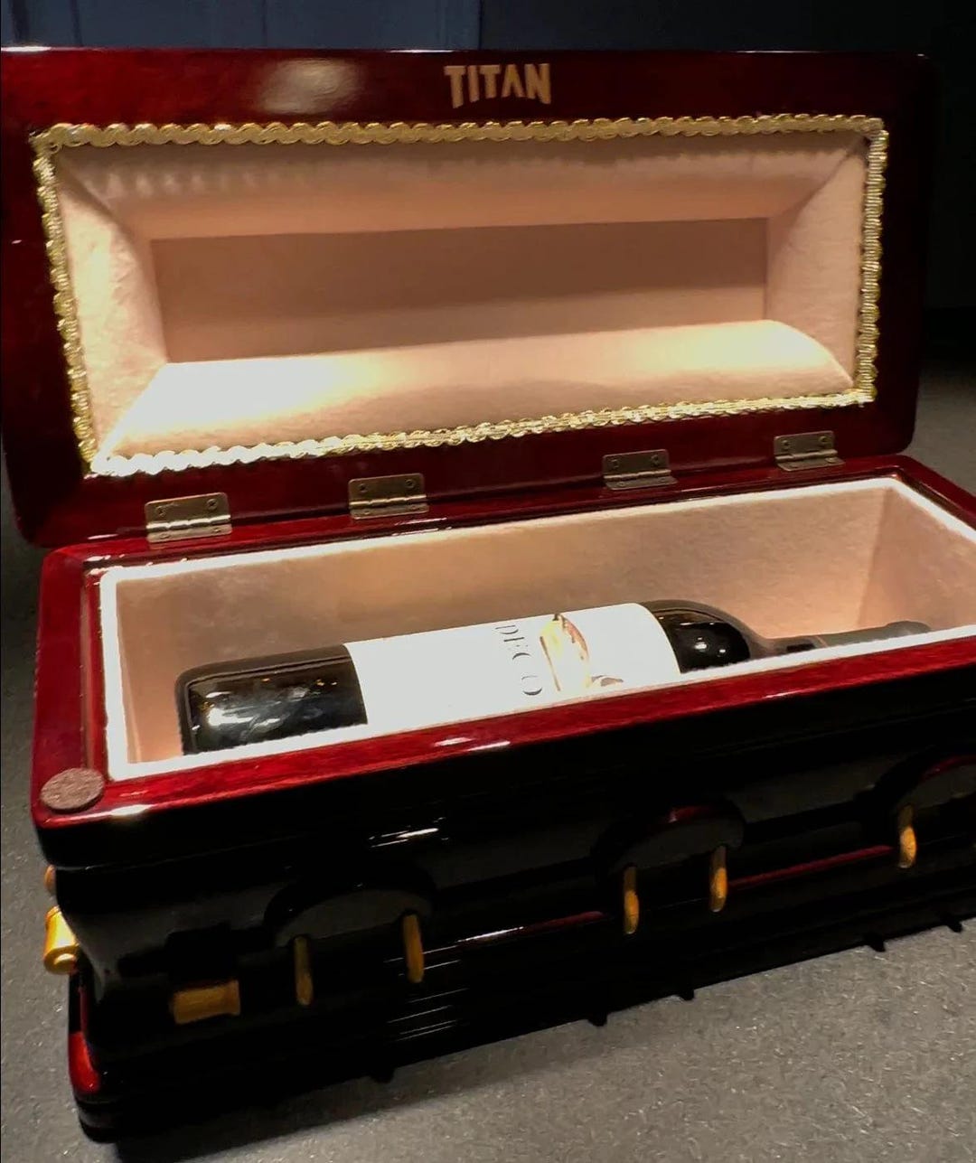 Titan Casket Wine Holder - Etsy