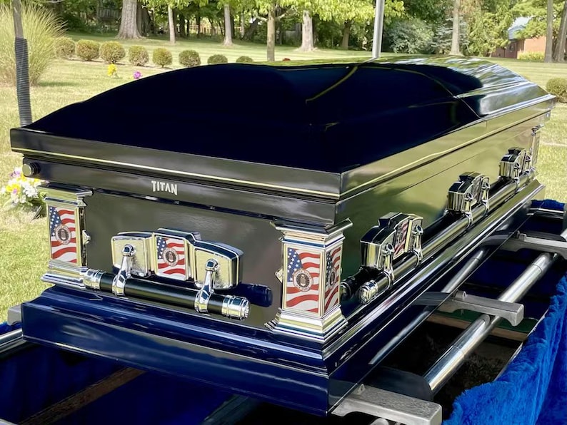 Veteran Premier | Steel Casket - Etsy