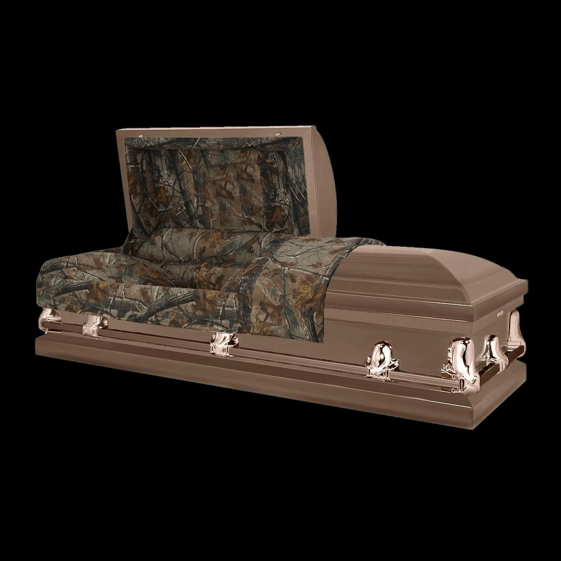 Hunter | Bronze Steel Casket With Camouflage Interior - Etsy