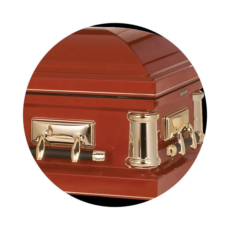 Firefighter | Red Steel Casket With White Interior - Etsy
