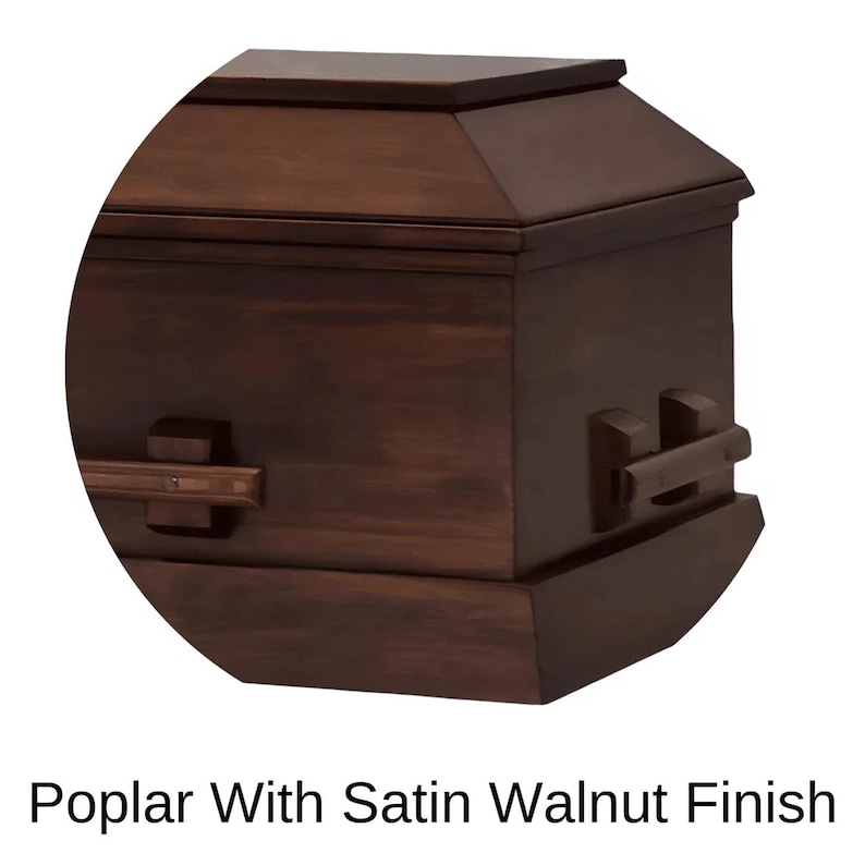Pillar (poplar) Wood Casket With Satin Cherry Finish - Etsy