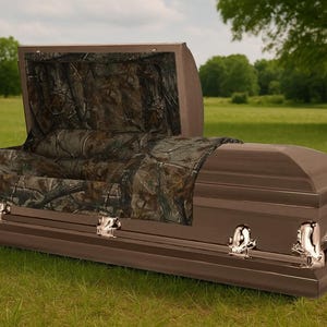Hunter | Bronze Steel Casket With Camouflage Interior - Etsy
