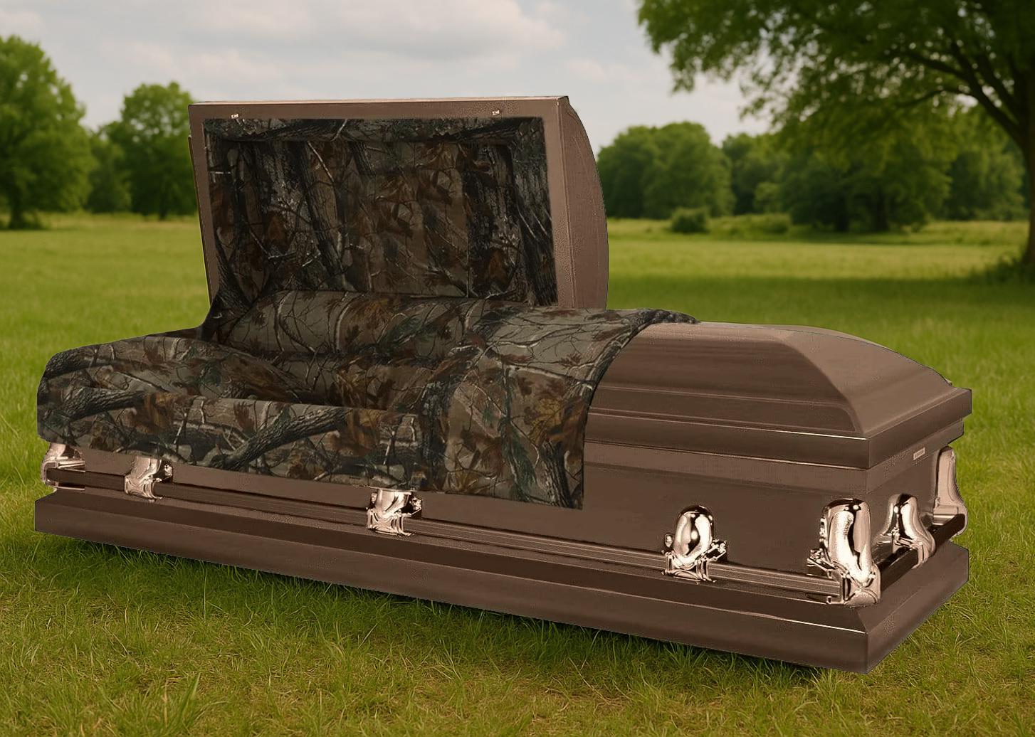 Hunter | Bronze Steel Casket With Camouflage Interior - Etsy