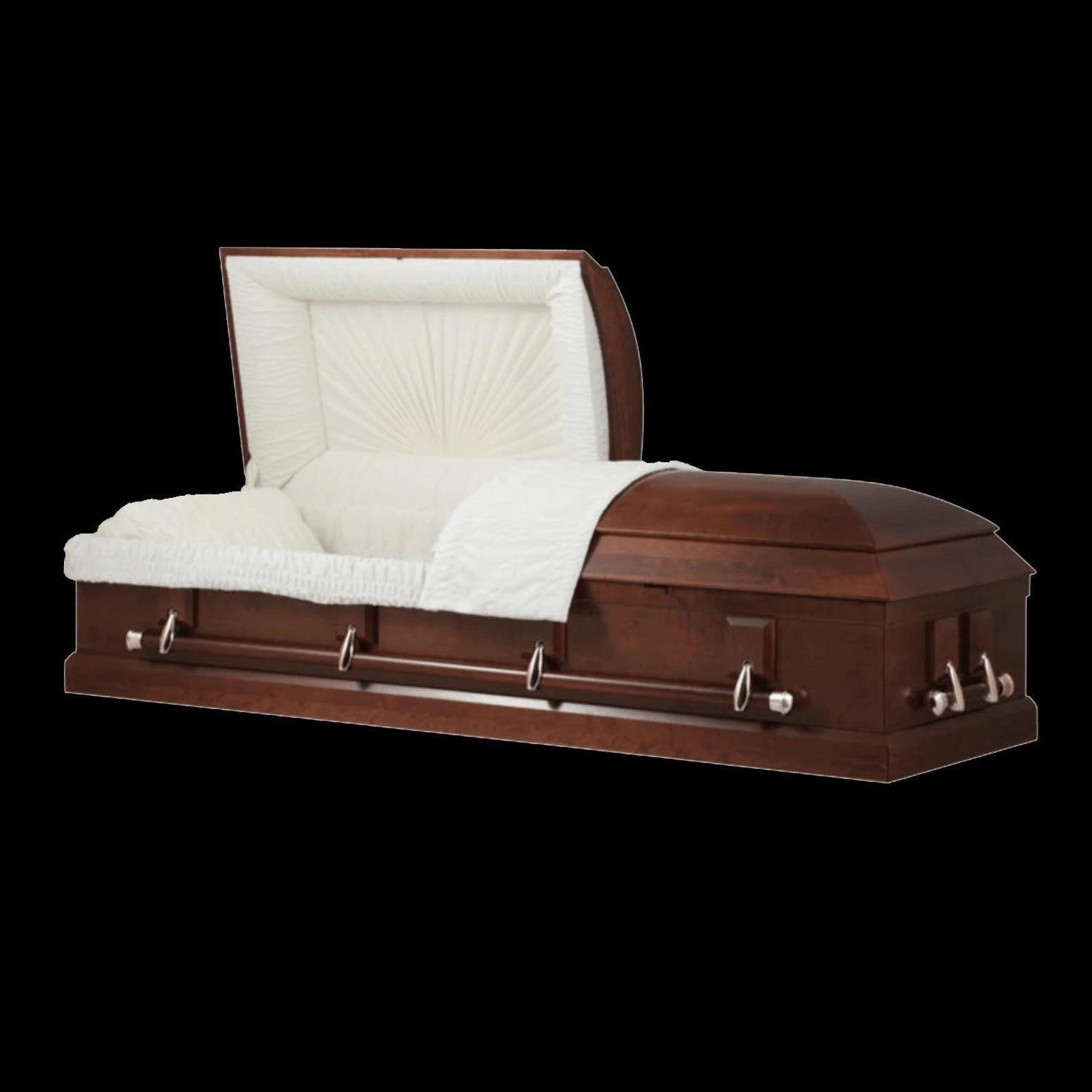 Pillar (poplar) Wood Casket With Satin Cherry Finish - Etsy