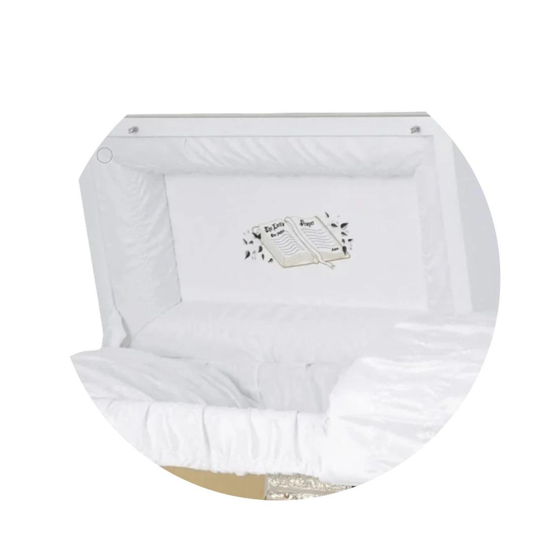 Angel Reflections | White and Gold Steel Religious Casket - Etsy