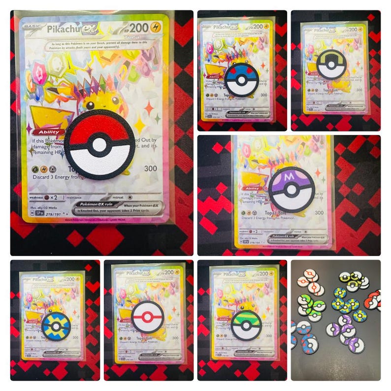 Custom Pokemon Themed Pokeball Ability Tokens - Etsy