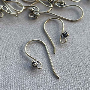 Fancy Solid Brass Ear Wires, Brass Earring Hooks, E-coat 19ga ...