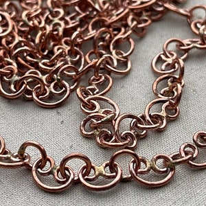 Pretzel Chain, Scroll Copper Chain, Pretzel Copper Chain, 8x6mm Chain ...