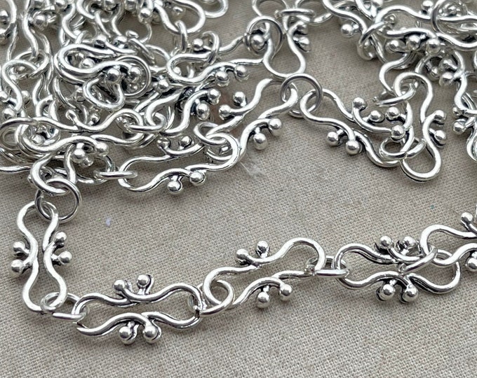 Antique Silver Chain Silver Infinity Chain Antique Silver - Etsy