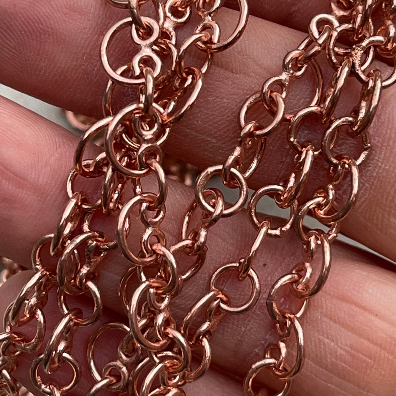 Half Moon Pretzel Chain, Copper Chain, 8x6mm Chain, Soldered Chain, Made in India, NO E-coating ...