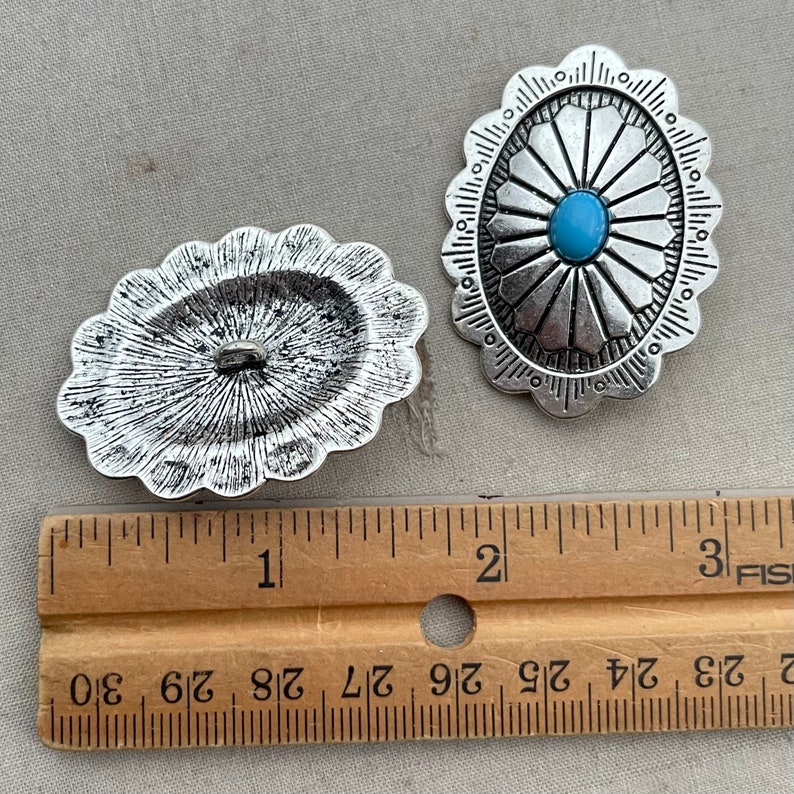 Big Concho Button Southwestern Concho Button Turquoise - Etsy