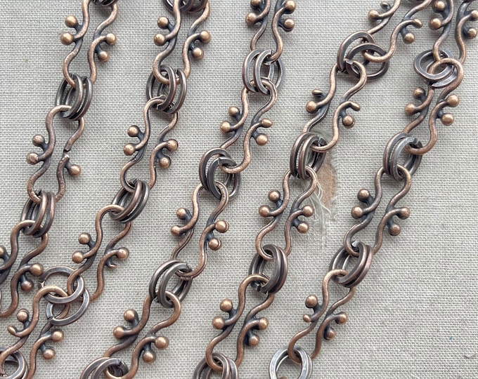Antique Copper Chain, Copper Infinity Chain, Antique Copper Plated Base ...