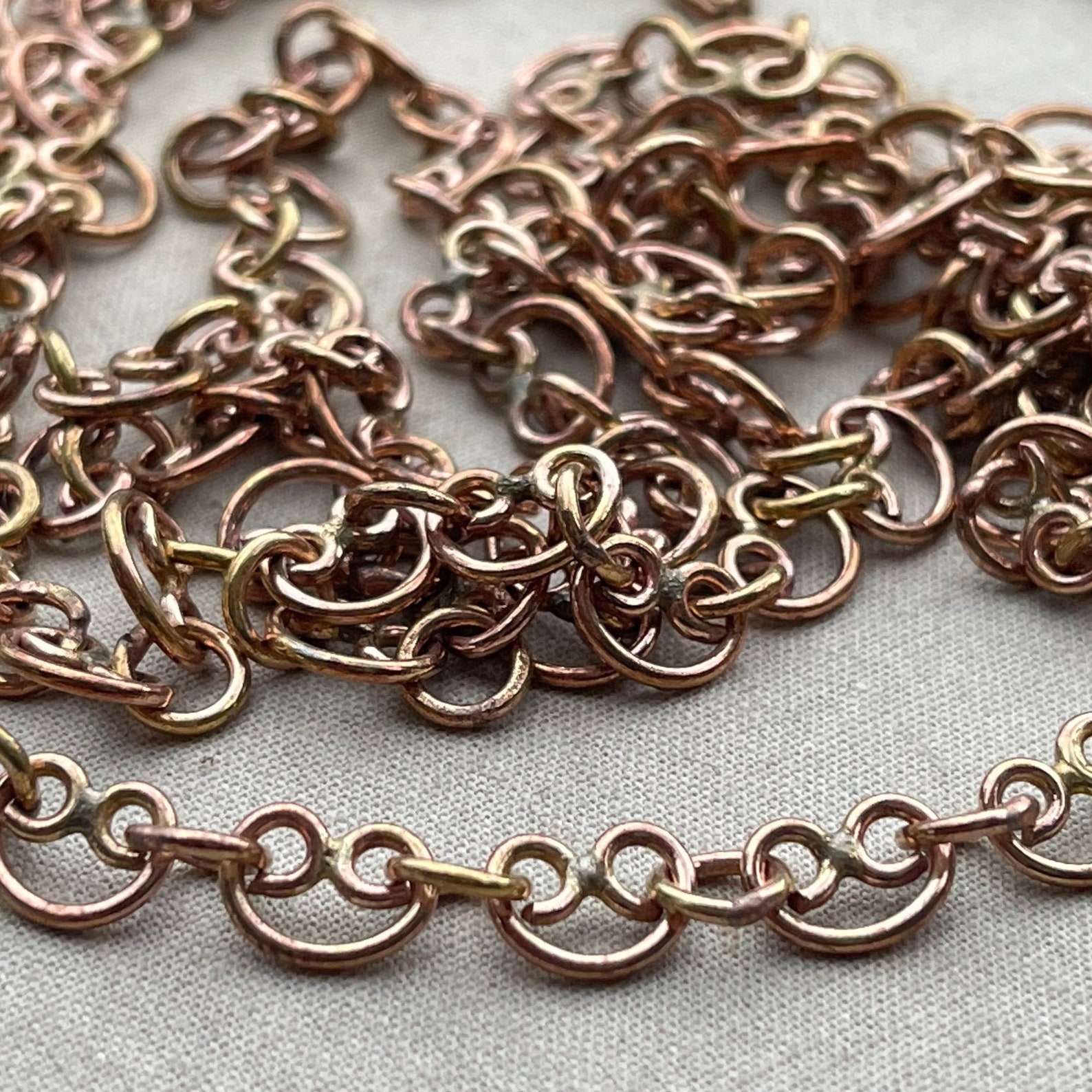 Pretzel Chain, Scroll Brass Chain, Pretzel Brass Chain, 8x6mm Chain, Soldered Chain, Made in ...