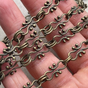 Antique Brass Chain, Brass Infinity Chain, Antique Brass Plated Base ...