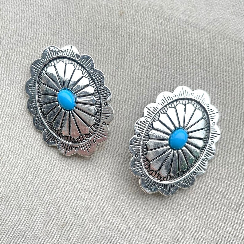 Big Concho Button Southwestern Concho Button Turquoise - Etsy