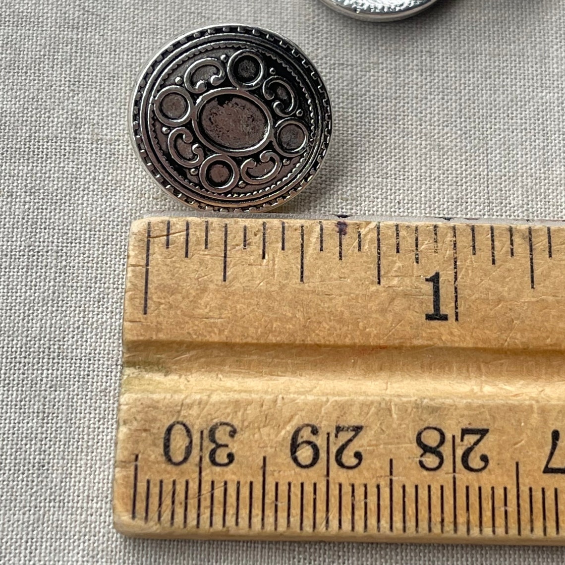 Oval Button Bezel Button Silver Plated Metal Alloy Button | Etsy