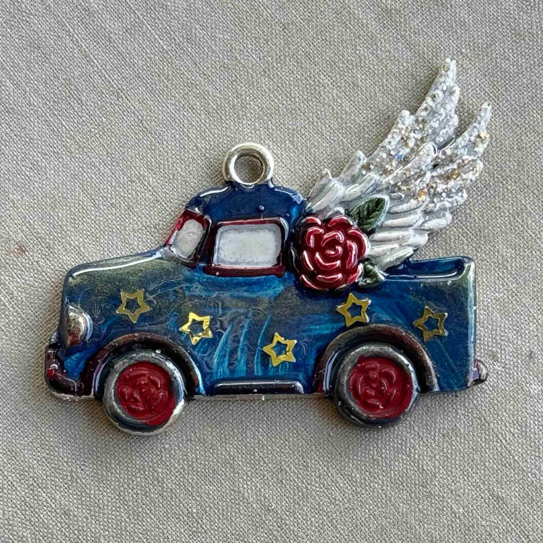Americana Vintage Truck Pendant With Wings, Flying Truck Pendant ...
