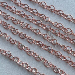 Pretzel Chain, Scroll Copper Chain, Pretzel Copper Chain, 8x6mm Chain ...