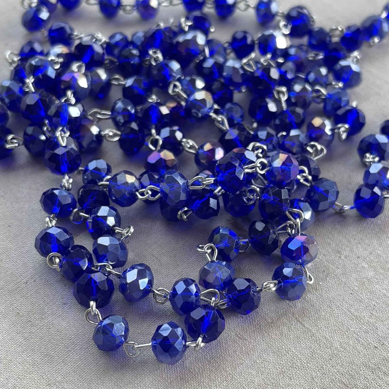 Blue Crystal Chain - Etsy