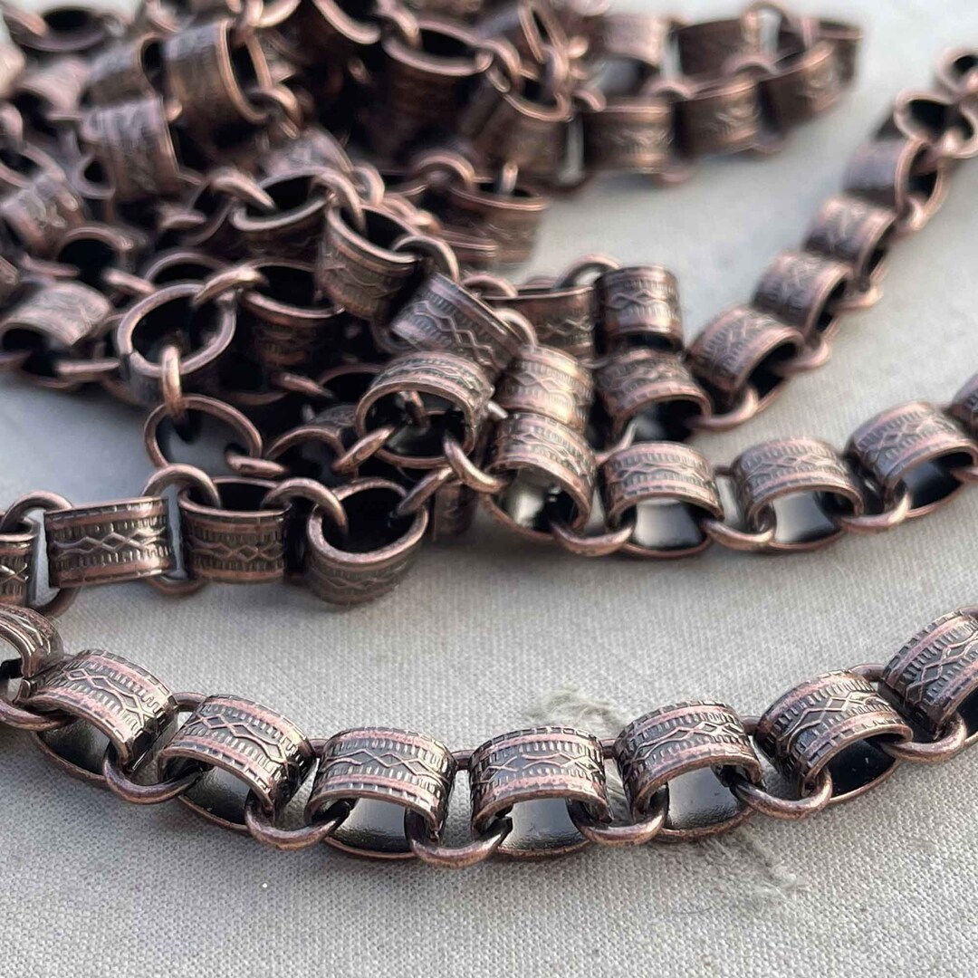 Antique Copper Book Chain, Vintage Style Bookchain, Copper Book Chain ...