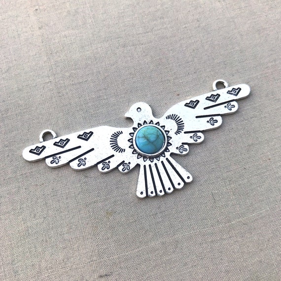 Thunderbird Pendant Plated Thunderbird Pendant with Faux | Etsy