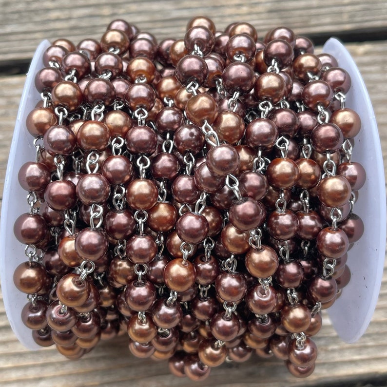 Box of Chocolates Chocolate Pearl Chain Brown Pearl Beaded - Etsy